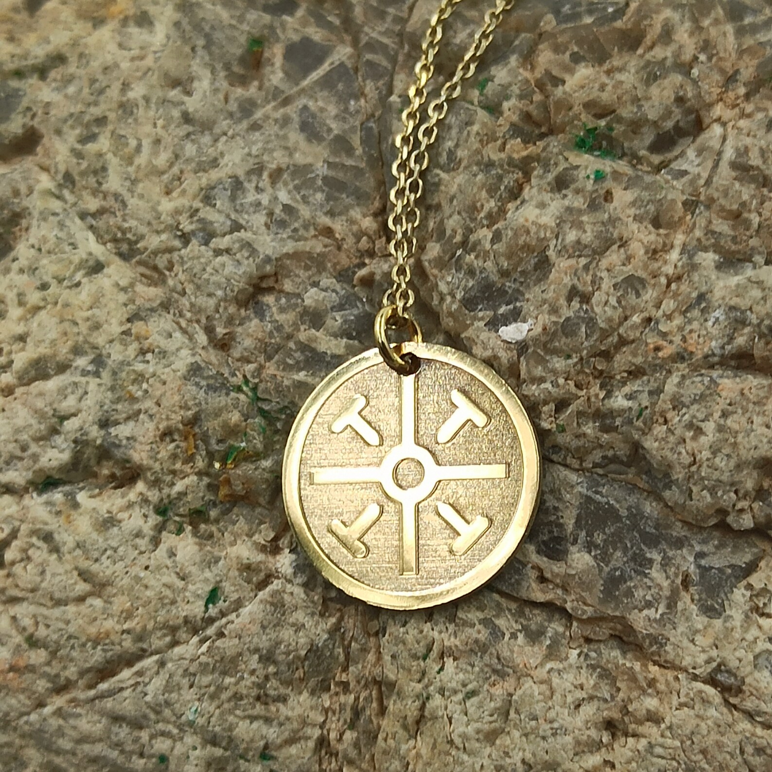 Coptic Cross Necklace Solid Gold 14kcross Necklacechristian | Etsy