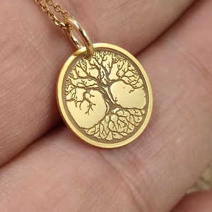 Tree of Life Solid Gold 14k,dainty Tree of Life,necklace for Gift ...