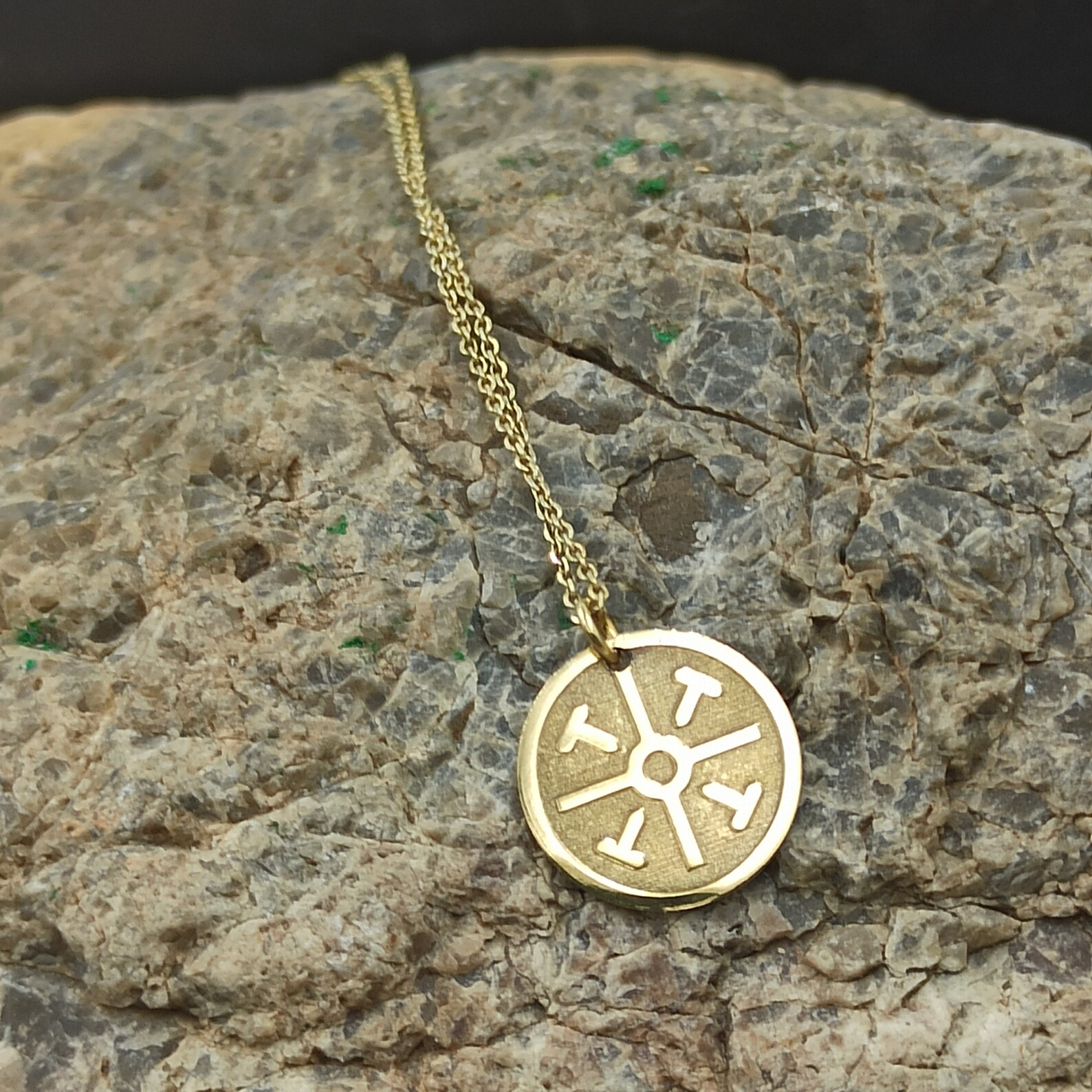 Coptic Cross Necklace Solid Gold 14kcross Necklacechristian | Etsy