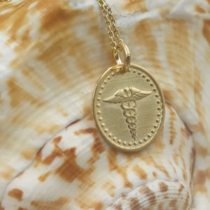 Solid Gold 14k Medical Necklace, Pesronalized Pendant,symbol of ...