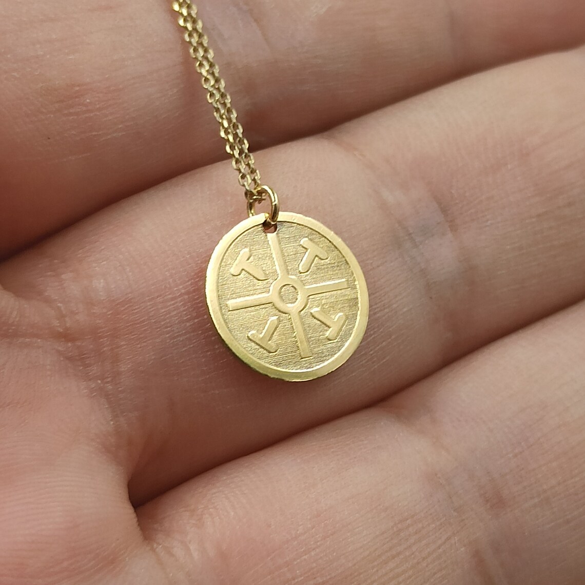 Coptic Cross Necklace Solid Gold 14kcross Necklacechristian | Etsy