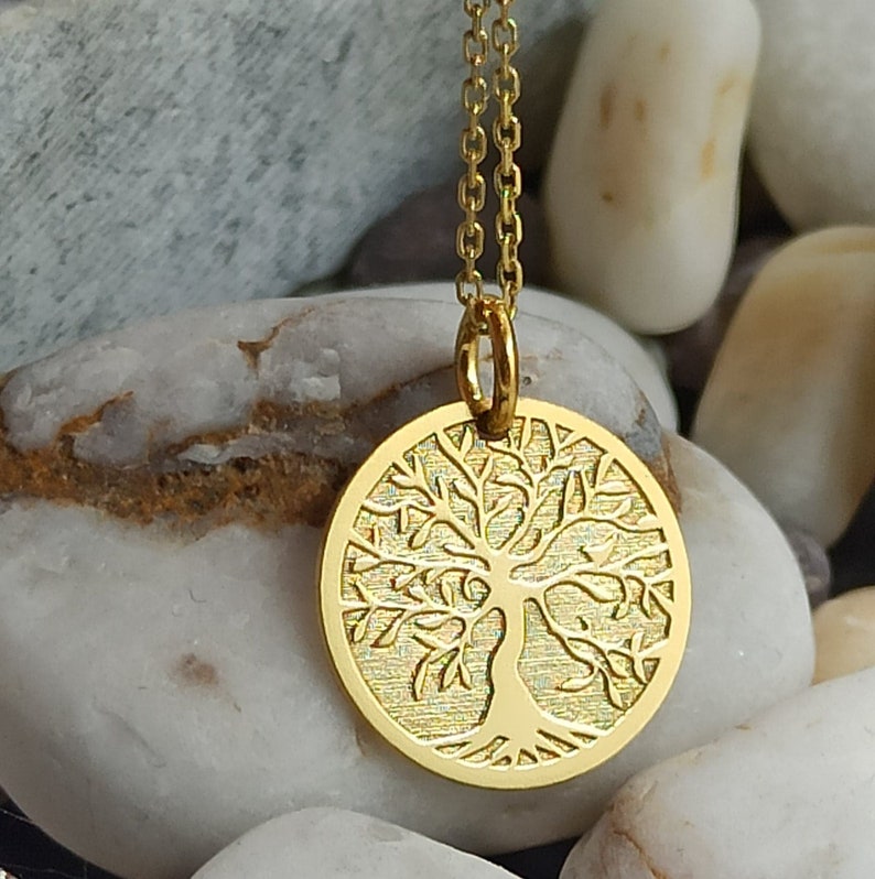 Tree of Life Solid Gold 14k,dainty Tree of Life,necklace for Gift ...