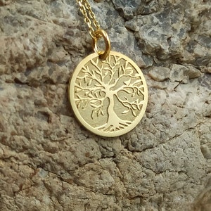 Tree of Life Solid Gold 14k,dainty Tree of Life,necklace for Gift ...