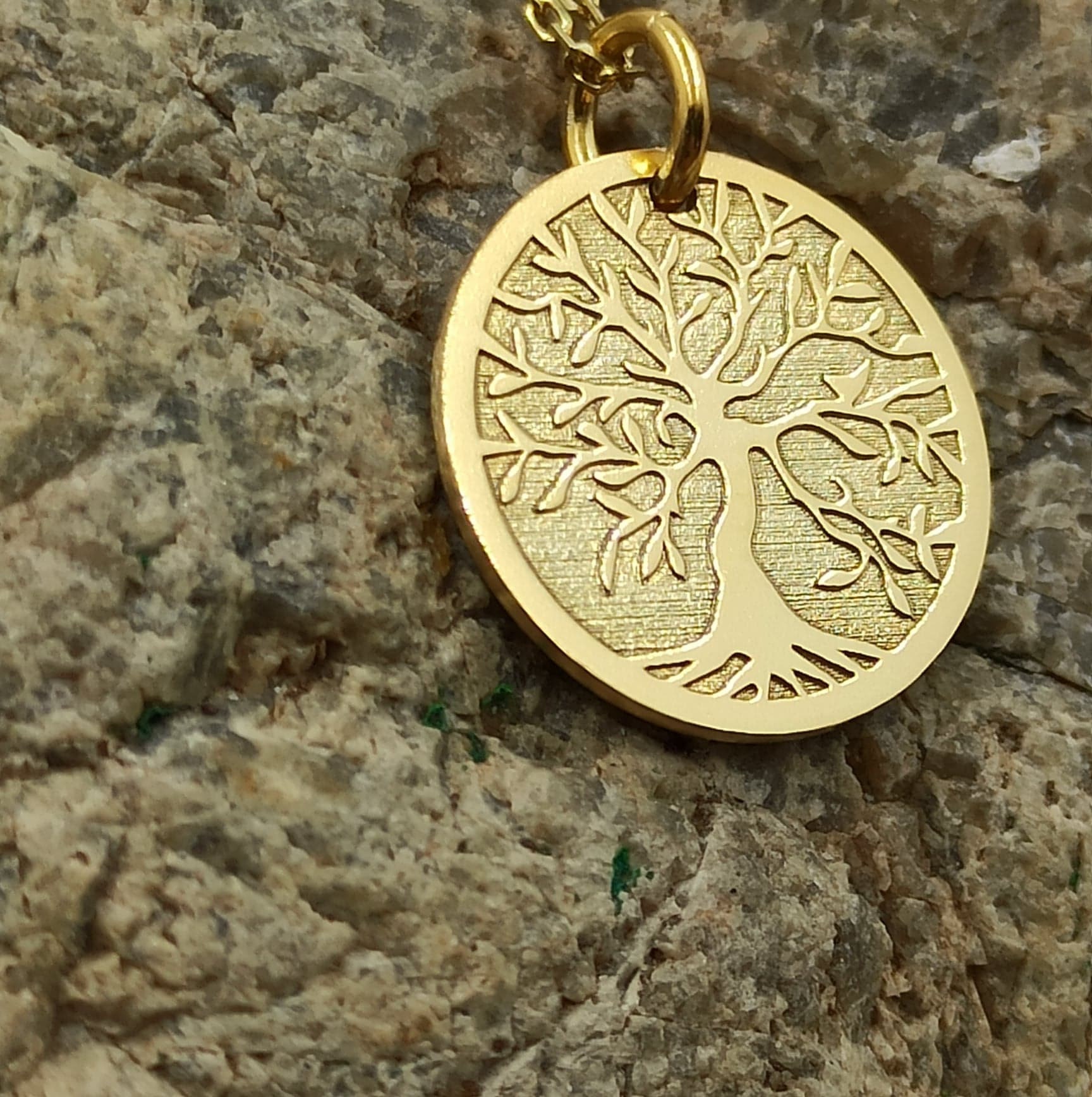 Tree of life solid gold 14kdainty tree of Lifenecklace for | Etsy