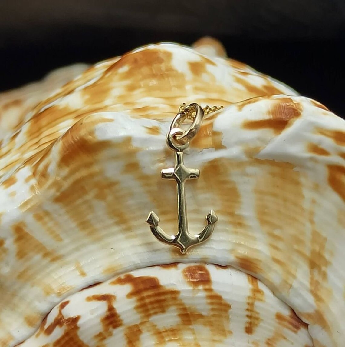 Anchor Necklace Solid Gold 14k,dainty Anchor,gift for Best Friend ...