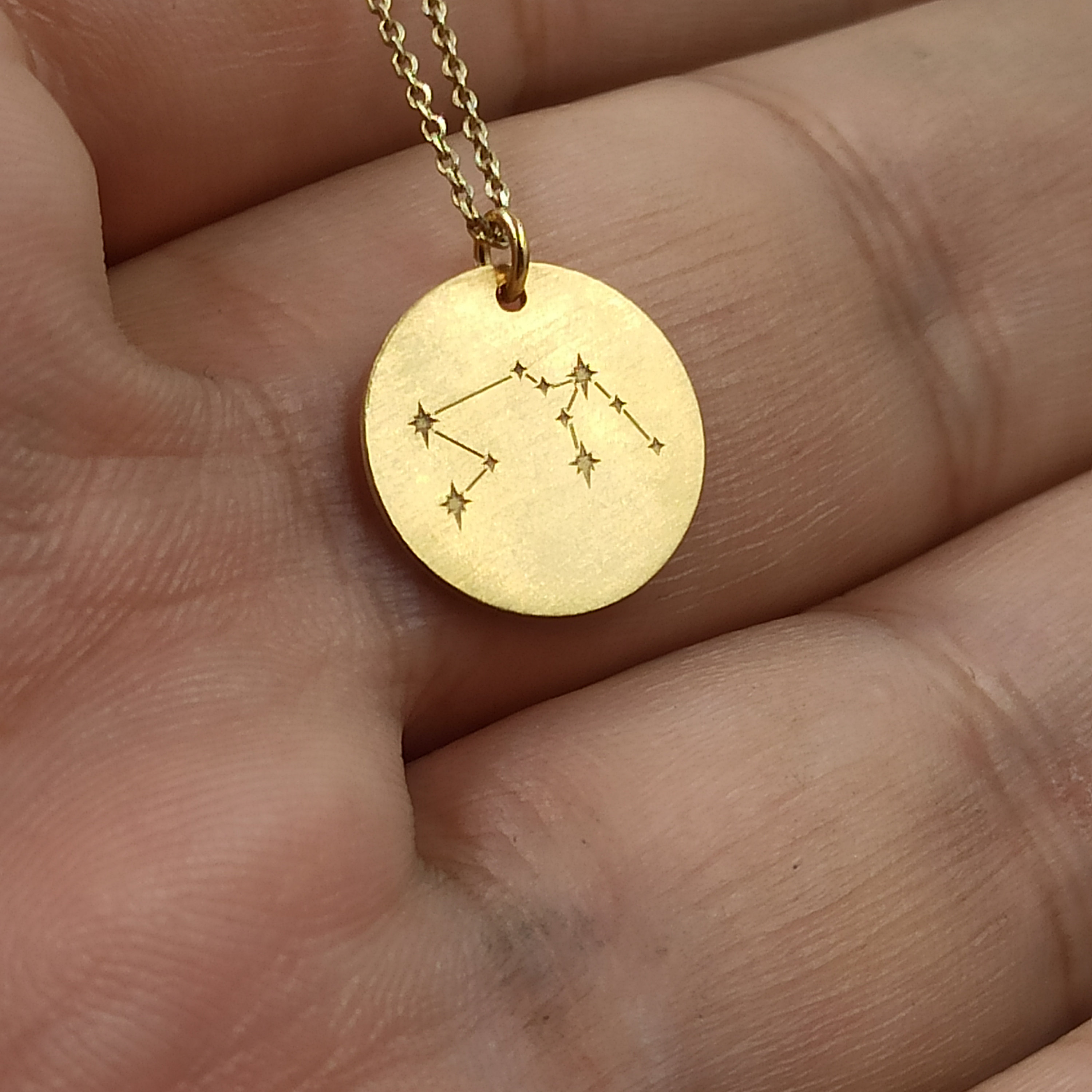 Dainty Aquarius Solid Gold 14k Celestial Constellation - Etsy