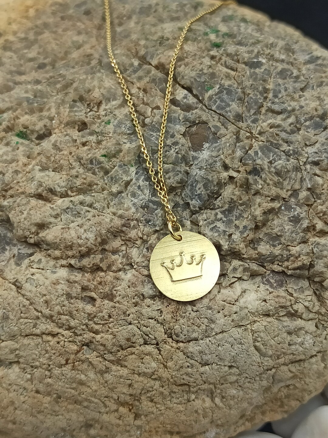 Dainty Crown Necklace Solid Gold 14k,princess Crown Necklace,queen ...