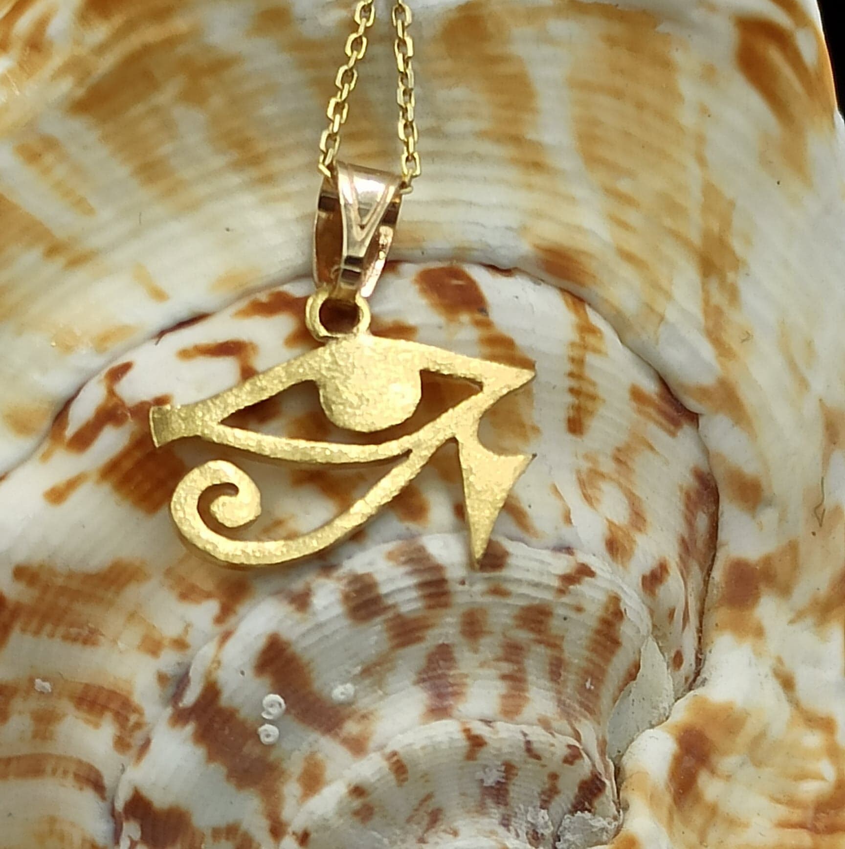 Eye of Ra Necklace Solid Gold 14k,egyptian Symbols Necklace,necklace ...