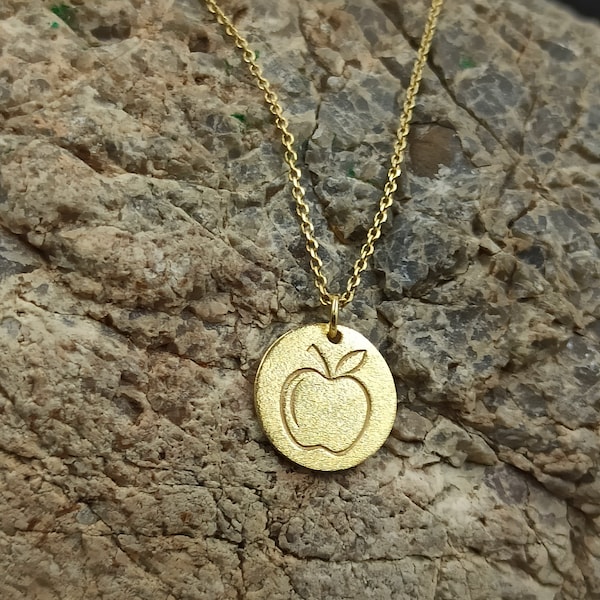 Apple Necklace - Etsy