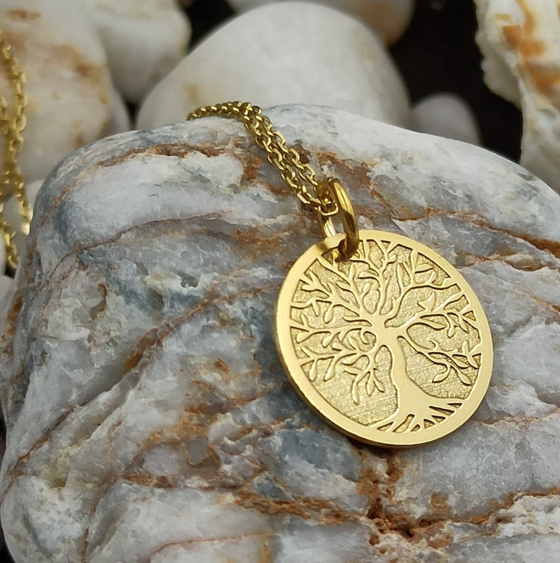 Tree of Life Solid Gold 14k,dainty Tree of Life,necklace for Gift ...