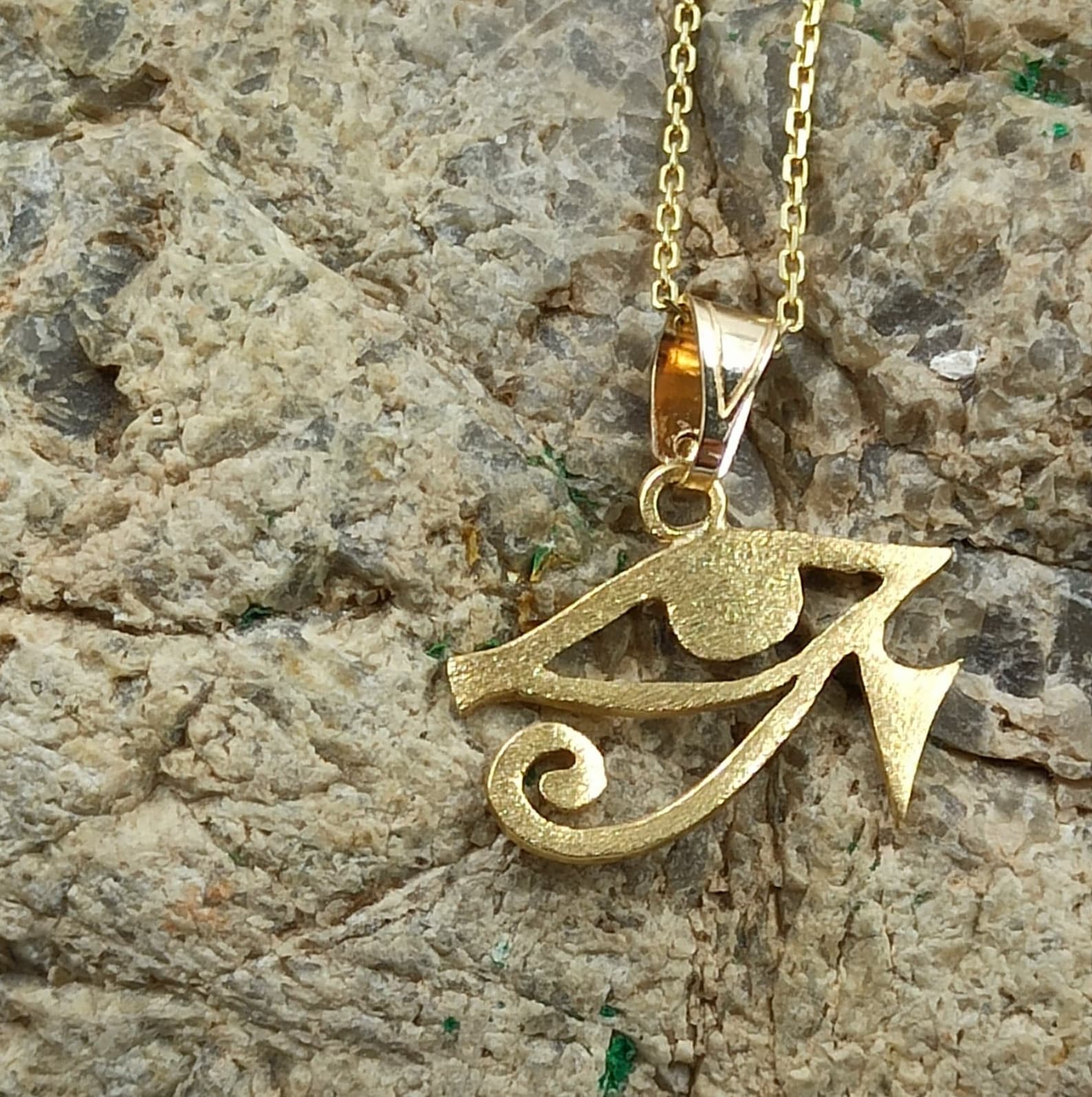 Eye of Ra Necklace Solid Gold 14k,egyptian Symbols Necklace,necklace ...