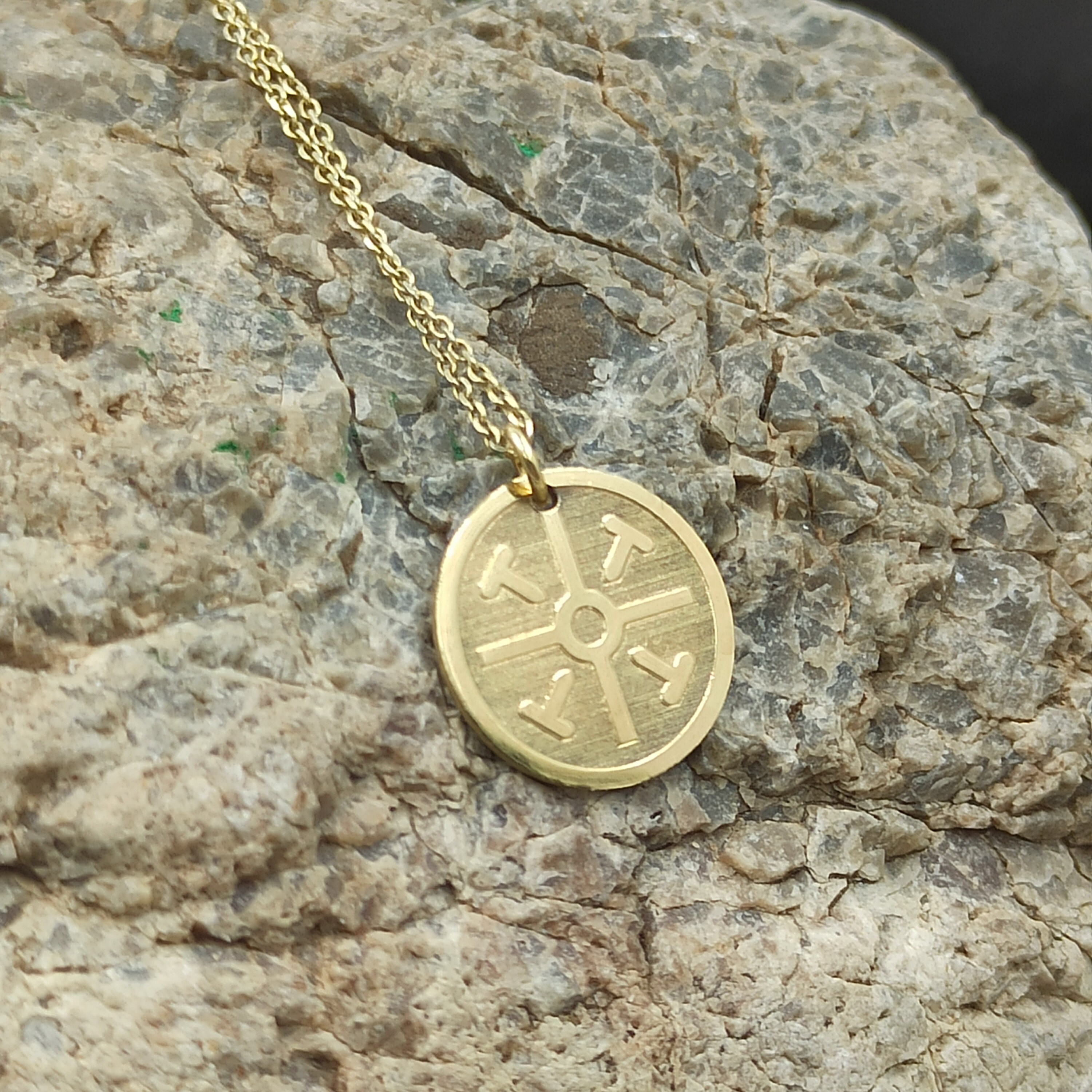 Coptic Cross Necklace Solid Gold 14kcross Necklacechristian | Etsy