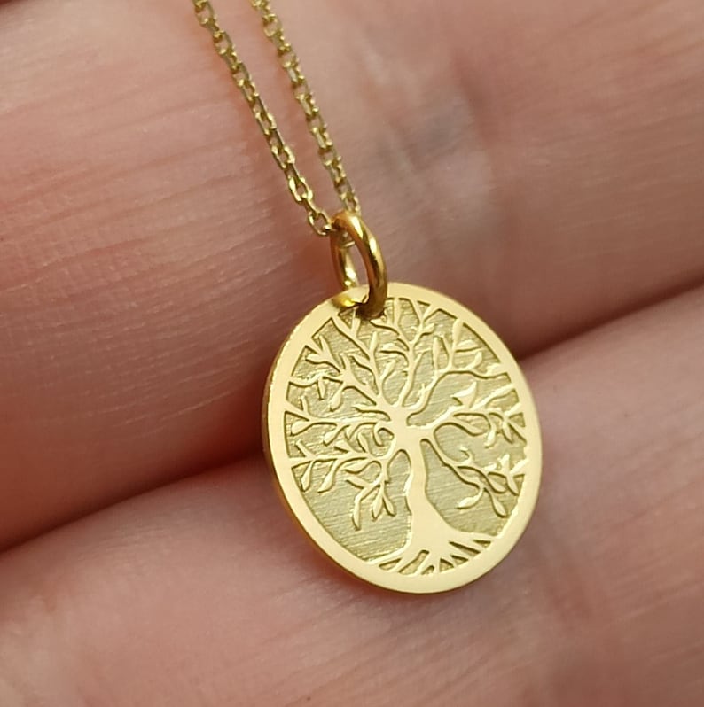 Tree of Life Solid Gold 14k,dainty Tree of Life,necklace for Gift ...