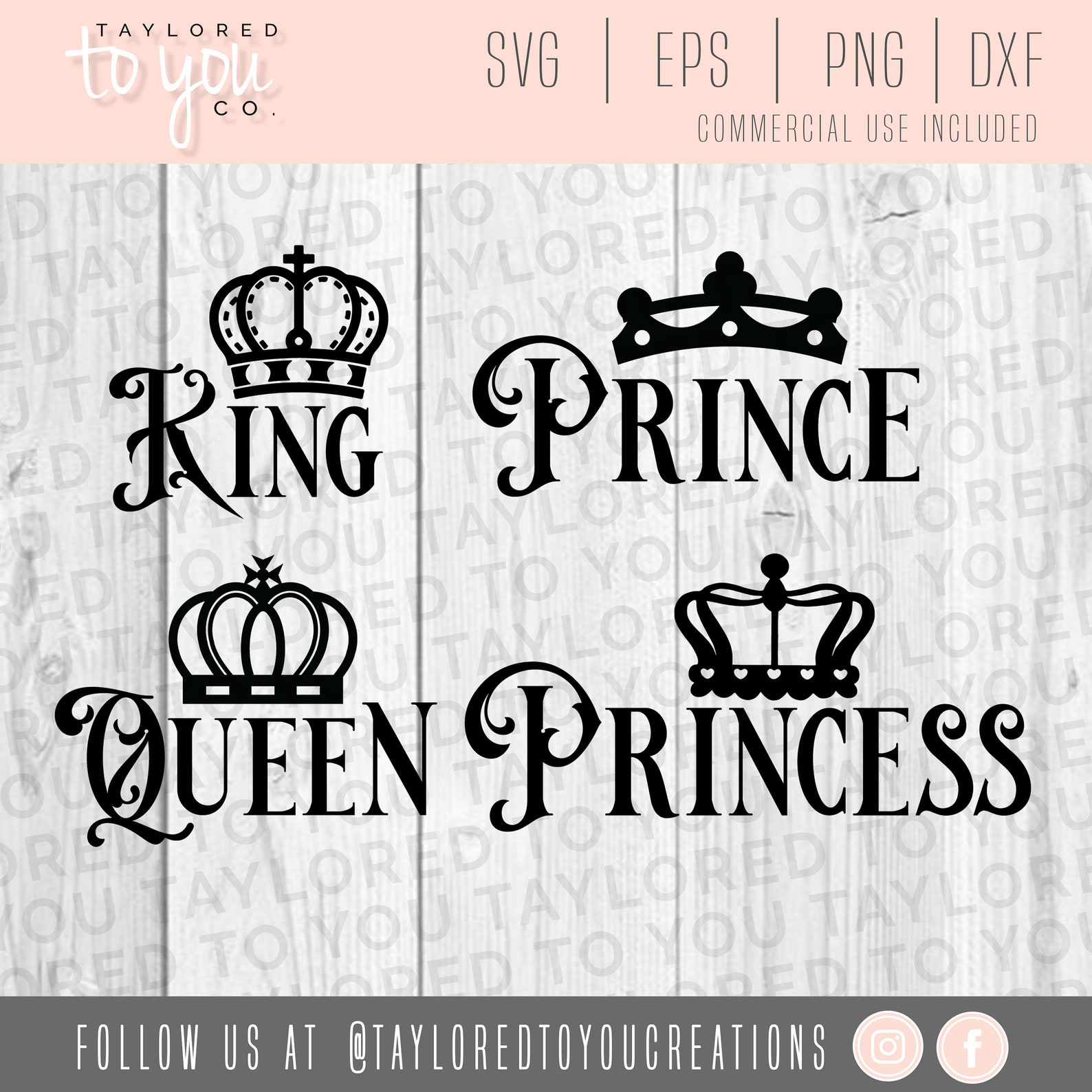 Matching Family SVG Royal Family Svg King Queen Princess - Etsy Canada
