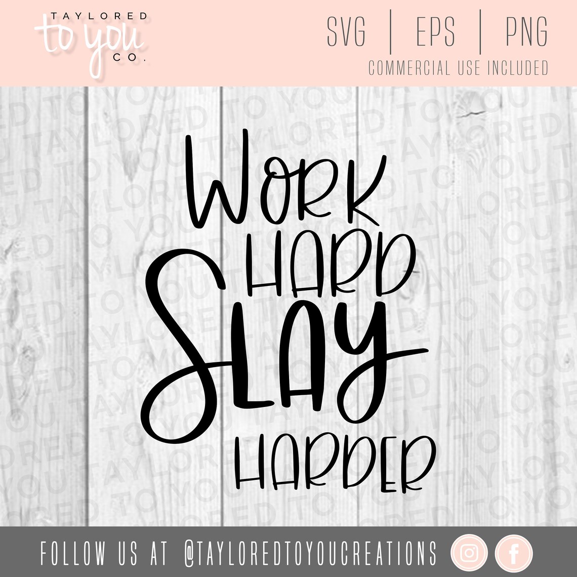 Work Hard Slay Harder SVG Slay All Day Cut File Slay SVG - Etsy