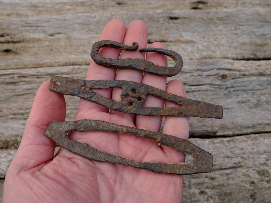 3 Authentic Antique Fire Strikers Set, Old Hand Forged Firesteel, Post ...