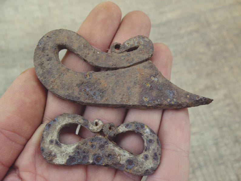 Set of 2 Authentic Antique Fire Strikers, Old Hand Forged Firesteel ...