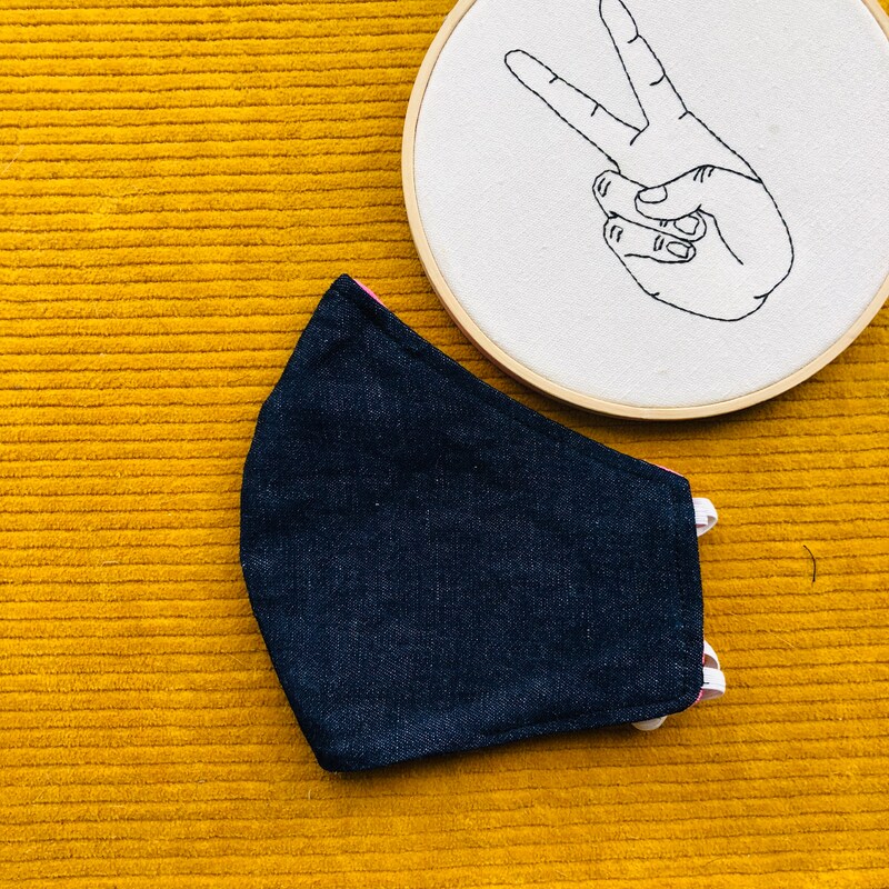 Denim Face Mask - Etsy