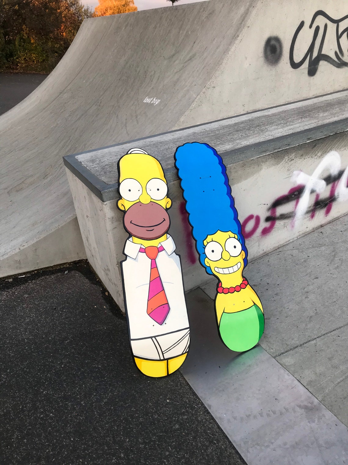 Tablas de skate los Simpson Homero y Marge | Etsy