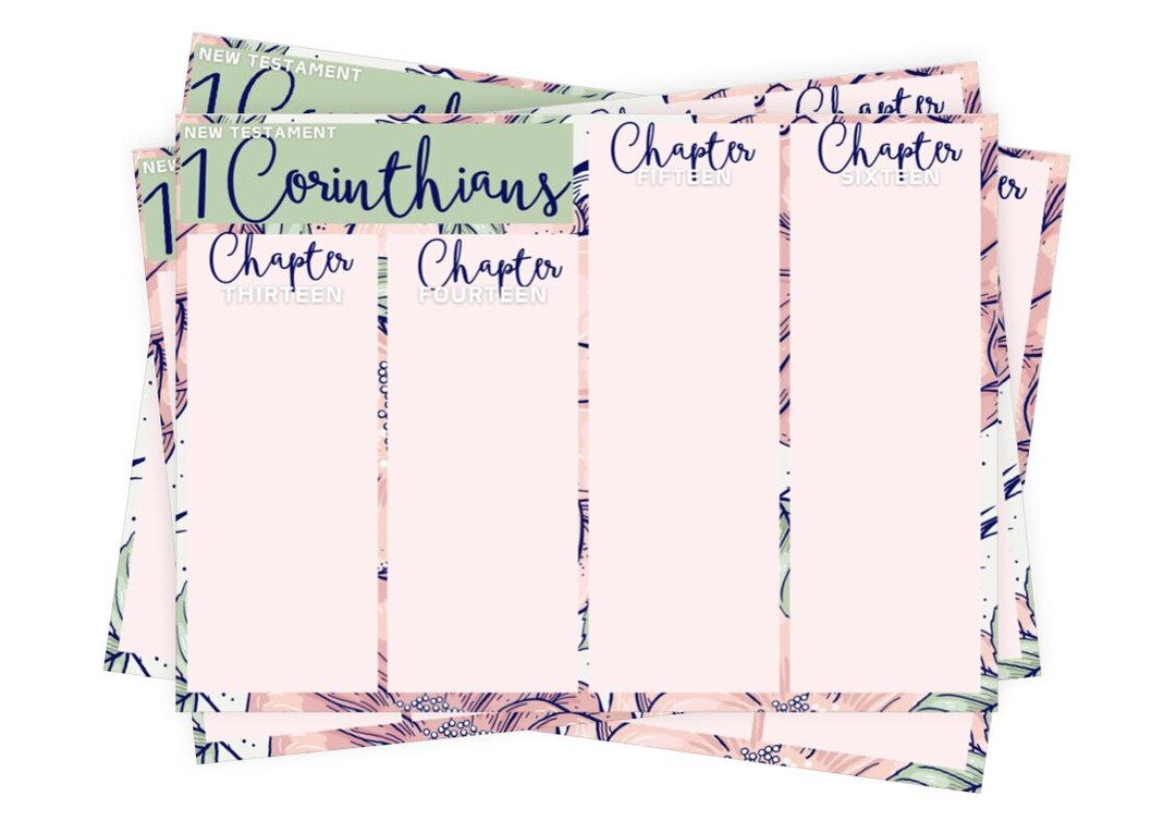 1 and 2 Corinthians Bible Study Journal | Digital Scripture Notebook ...