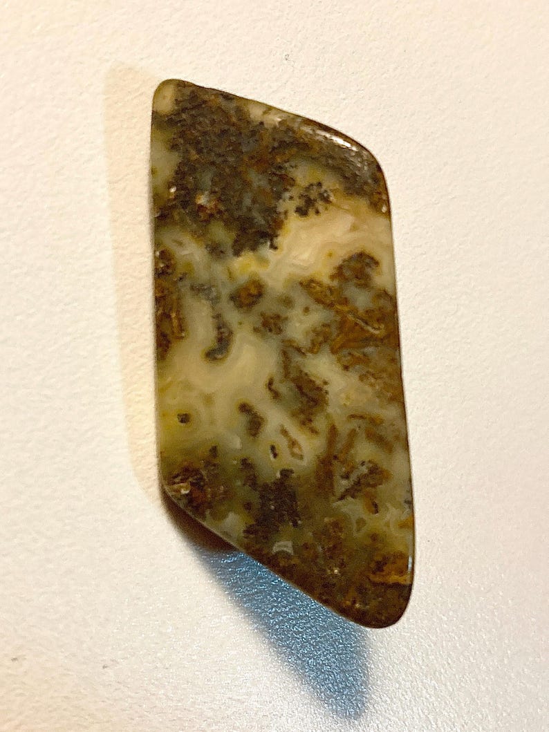 Polished Moss Agate Cabochon: West Texas Stone for Jewelry Making - Etsy