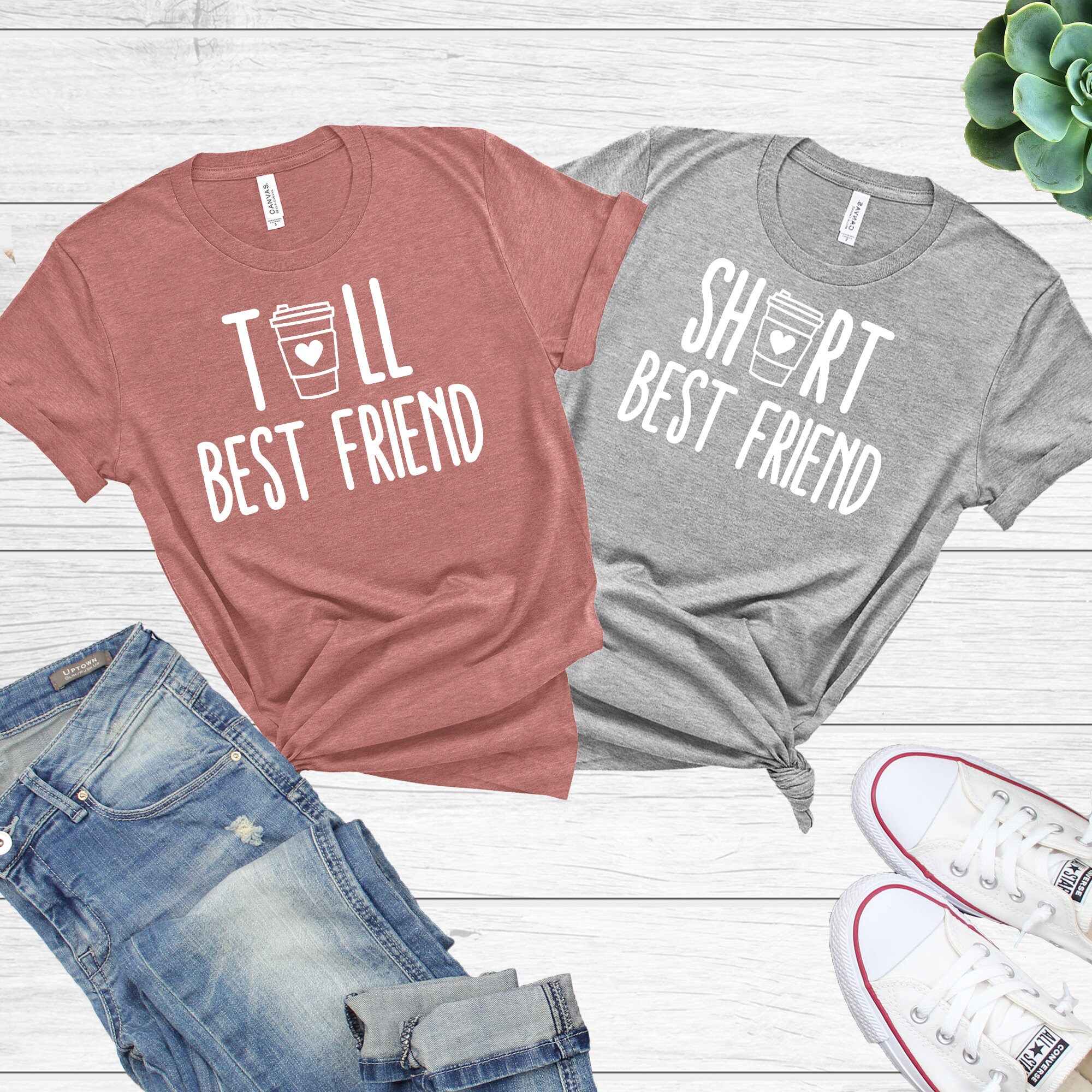 Tall Best Friend Shirt Short Best Friend Shirt Matching Best | Etsy