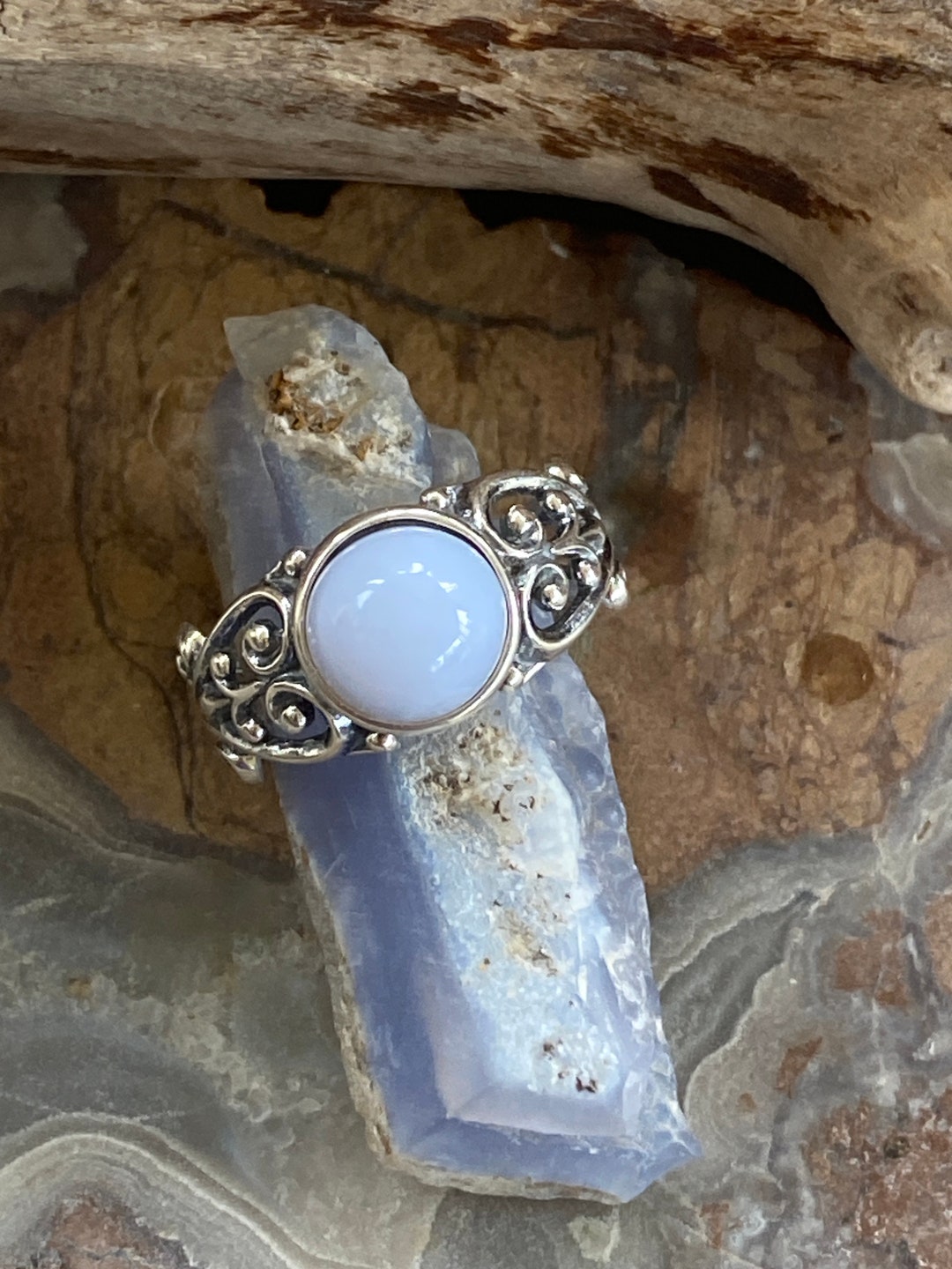 Ellensburg Blue Agate Ring - Etsy