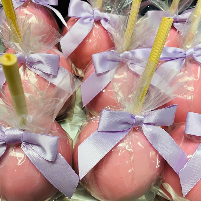 Light Pink Hard Candy Apples 1 Dozen - Etsy