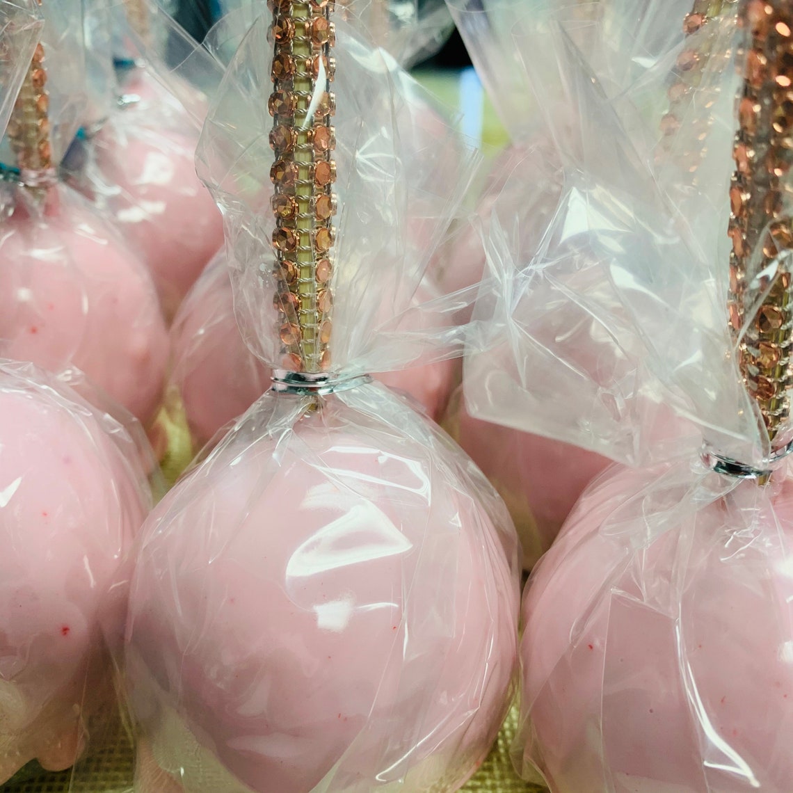 Light Pink Hard Candy Apples 1 Dozen - Etsy