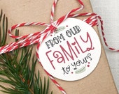 PRINTABLE TAGS Svg Dxf Png Jpg from Our Family to - Etsy