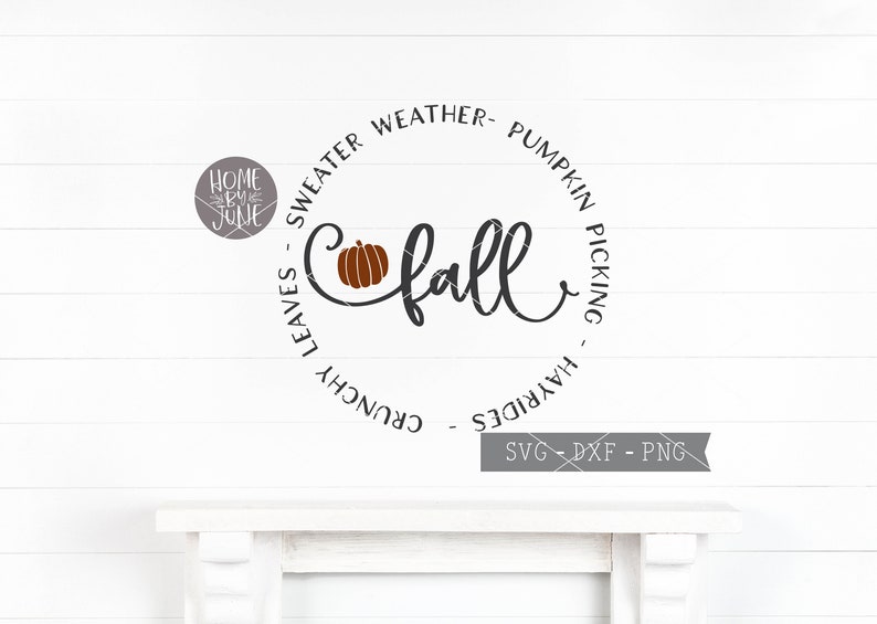 DIGITAL FILES Svg Dxf Png fall Round Sign Svg - Etsy