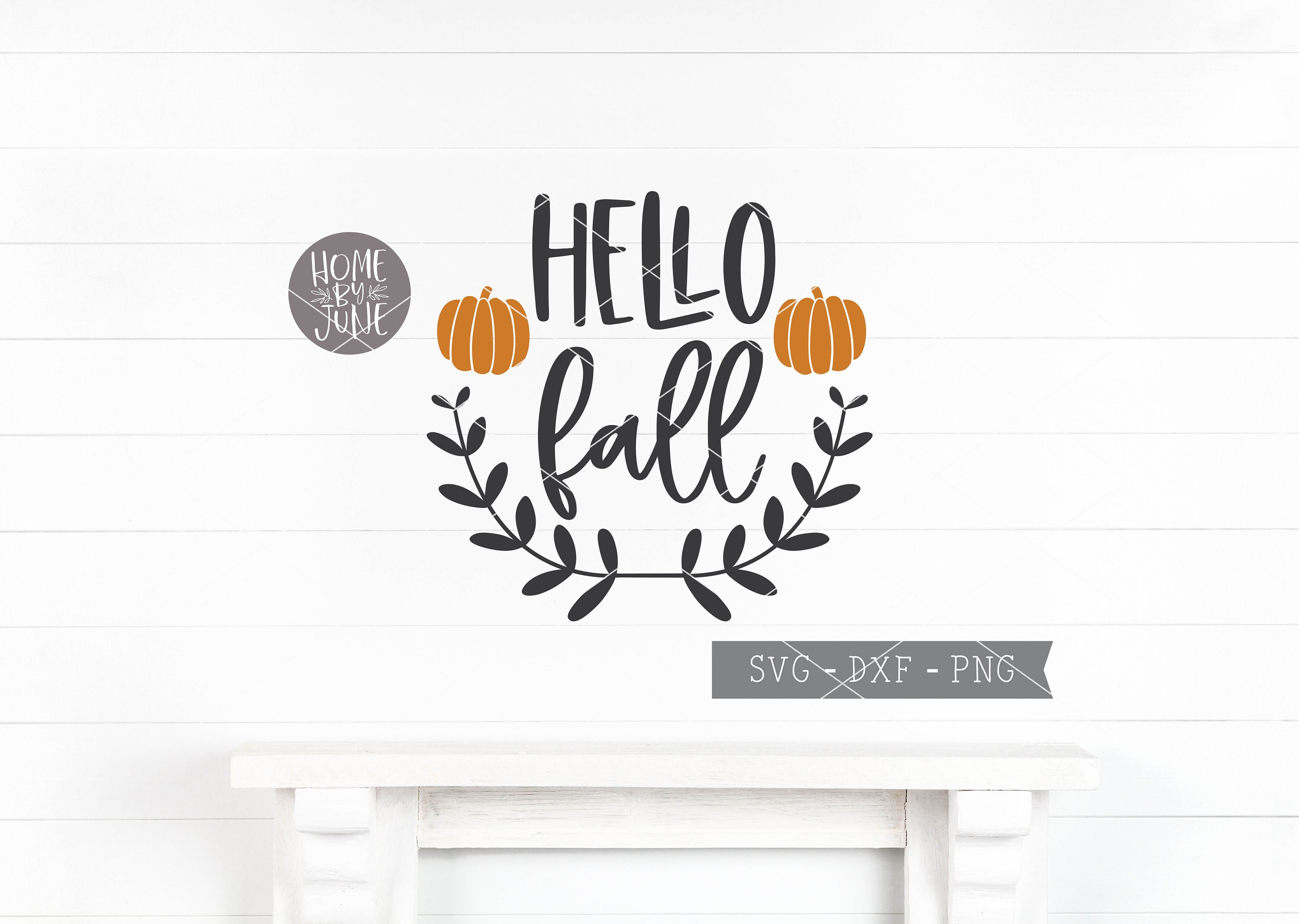 DIGITAL FILES Svg Dxf Png hello Fall Round - Etsy