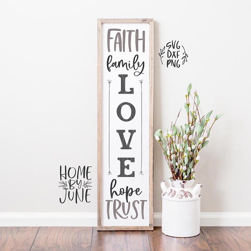 Porch Sign Templates Faith - Etsy