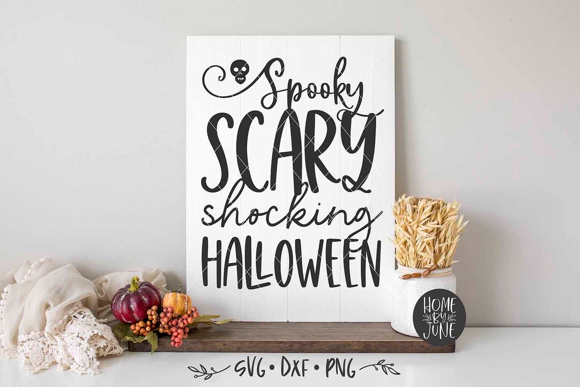 DIGITAL FILES svg dxf png Spooky Scary | Etsy