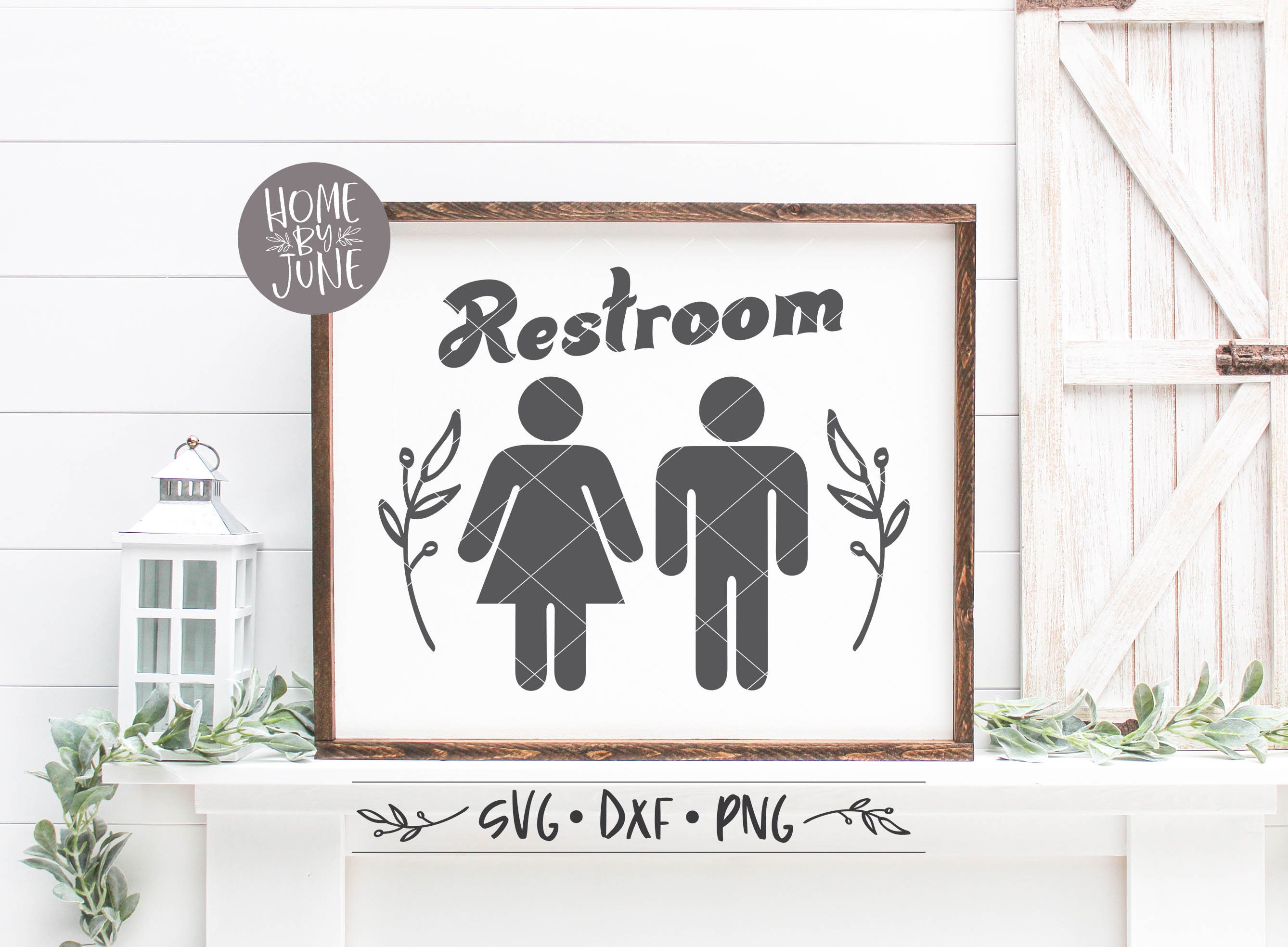 DIGITAL FILES Svg Dxf Png restroom Modern - Etsy