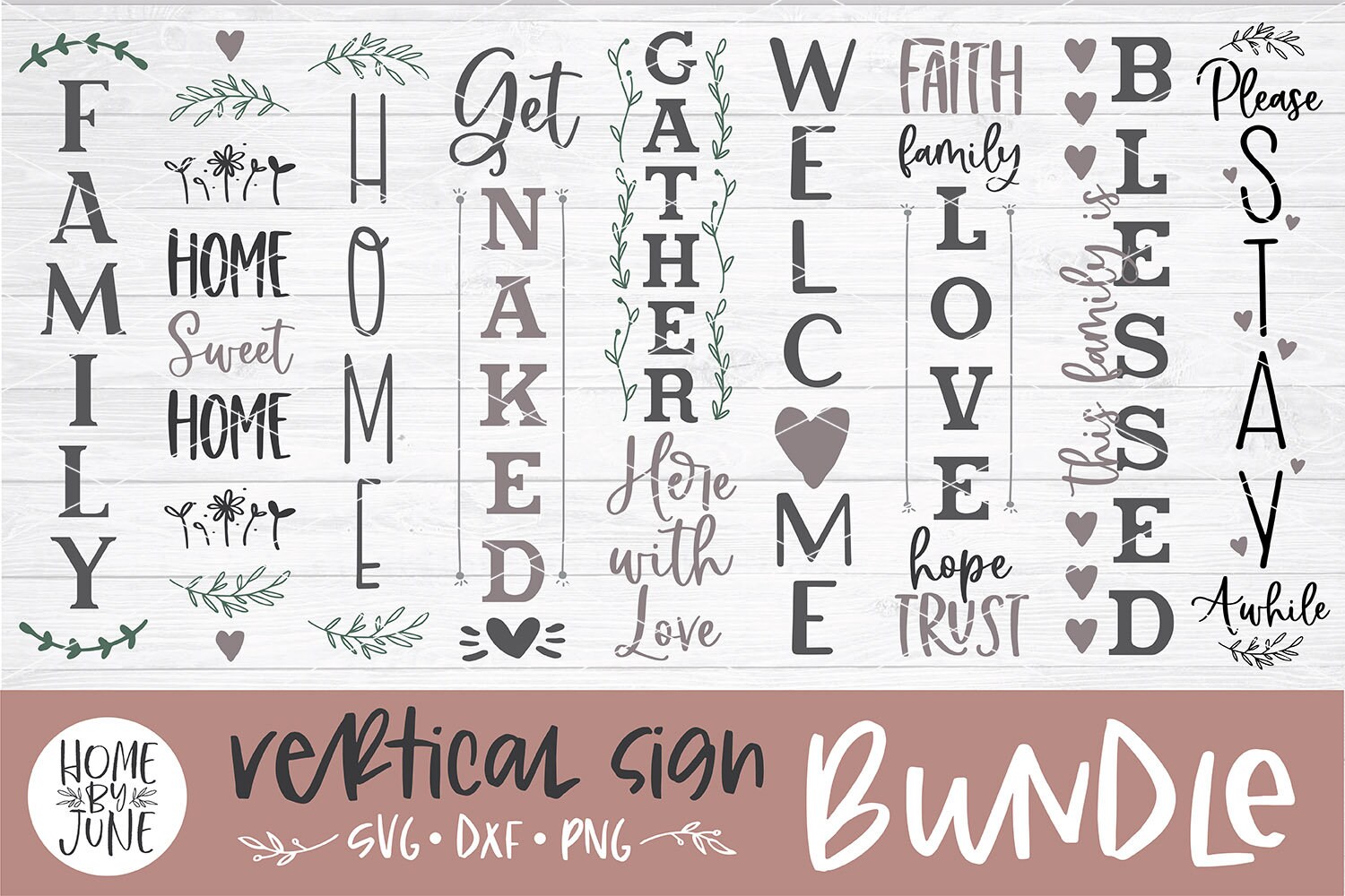 DIGITAL FILES Svg Dxf Png Home Vertical Sign Bundle Home - Etsy