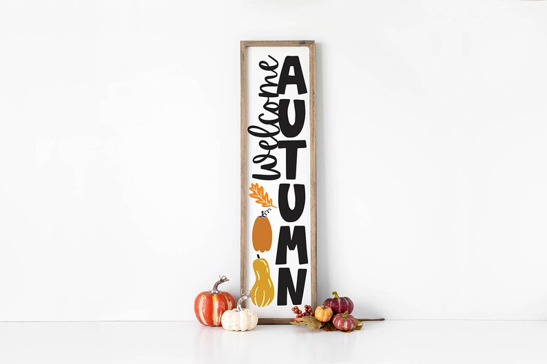 DIGITAL FILES Svg Dxf Png Autumn Vertical Sign SVG Bundle - Etsy