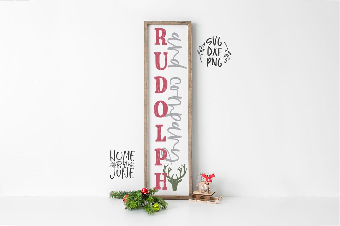 DIGITAL FILES - Svg, Dxf, Png "rudolph and Company" Christmas Porch ...