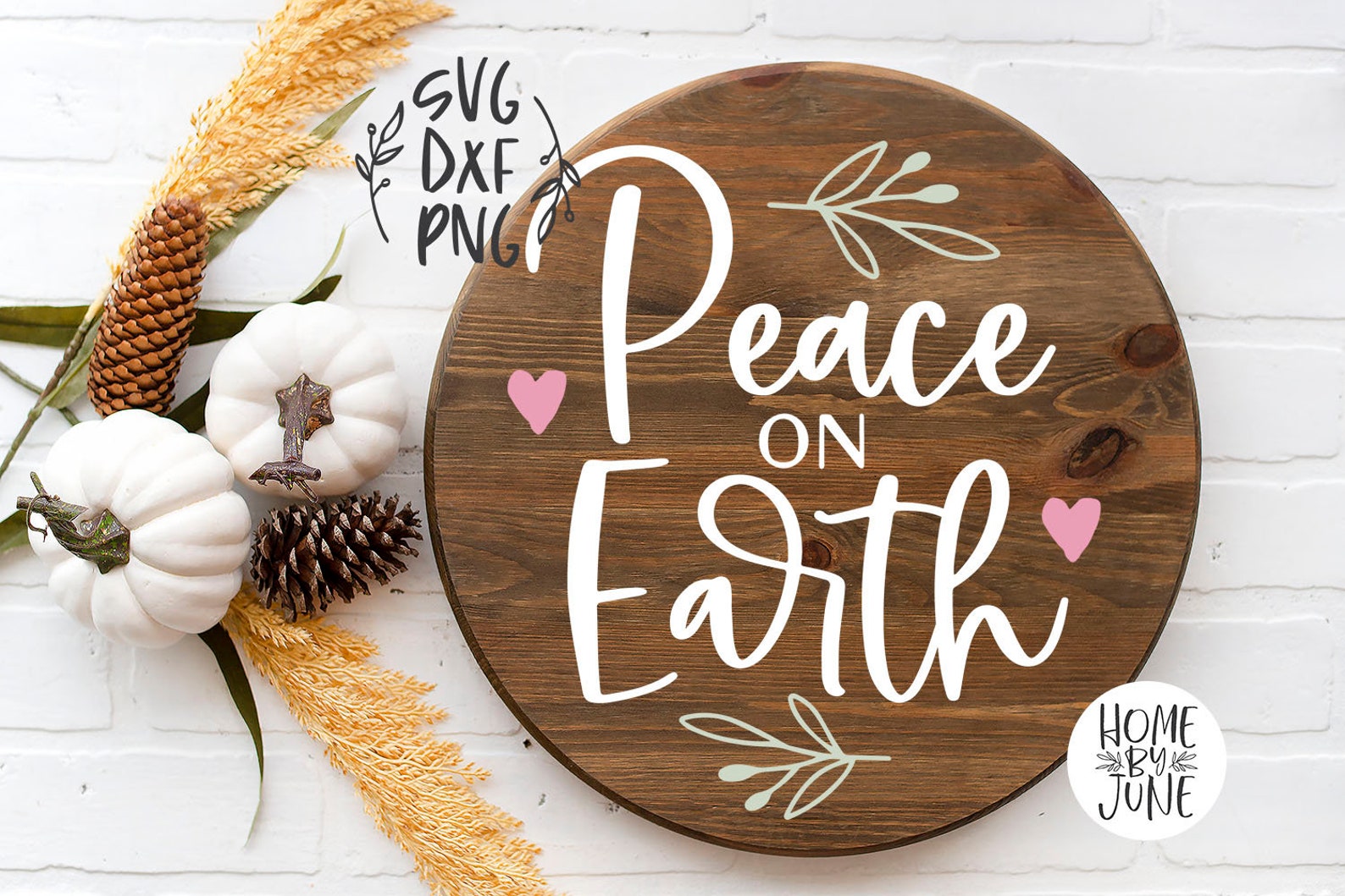 DIGITAL FILES Svg Dxf Png peace on Earth Round - Etsy