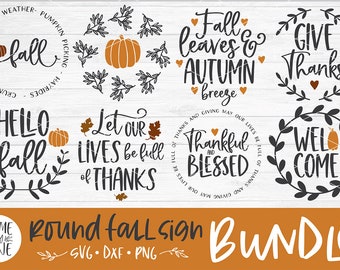DIGITAL FILES Svg Dxf Png Fall Vertical Sign Bundle | Etsy