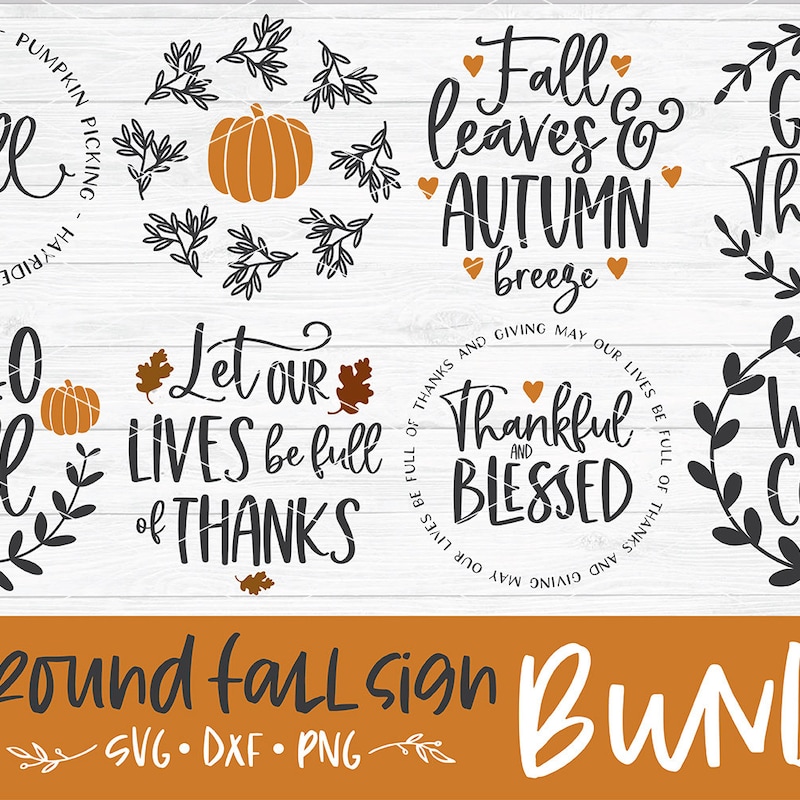 Round Fall Signs - Etsy