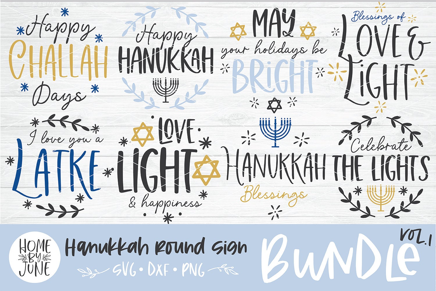 DIGITAL FILES Svg Dxf Png Hanukkah Round/circle Sign - Etsy