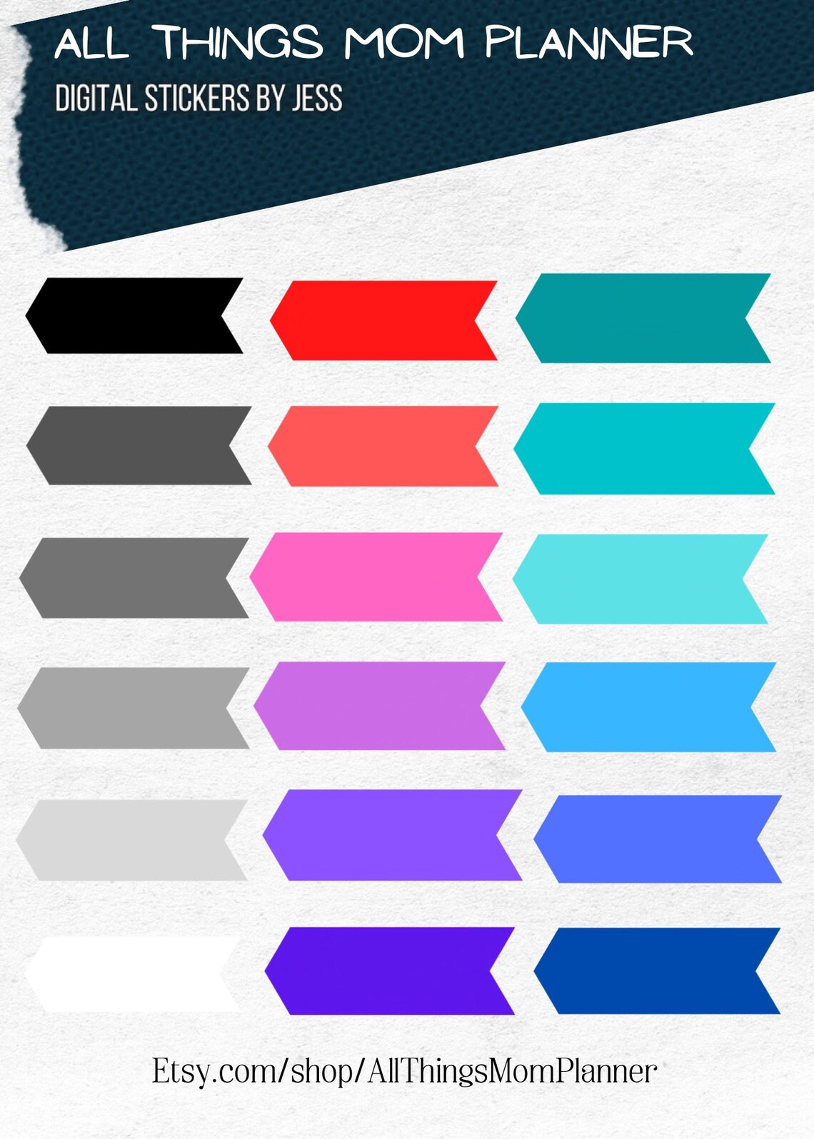 Goodnotes Essential Basic Shape Icon Stickers, Pre-cropped, Mom Digital ...