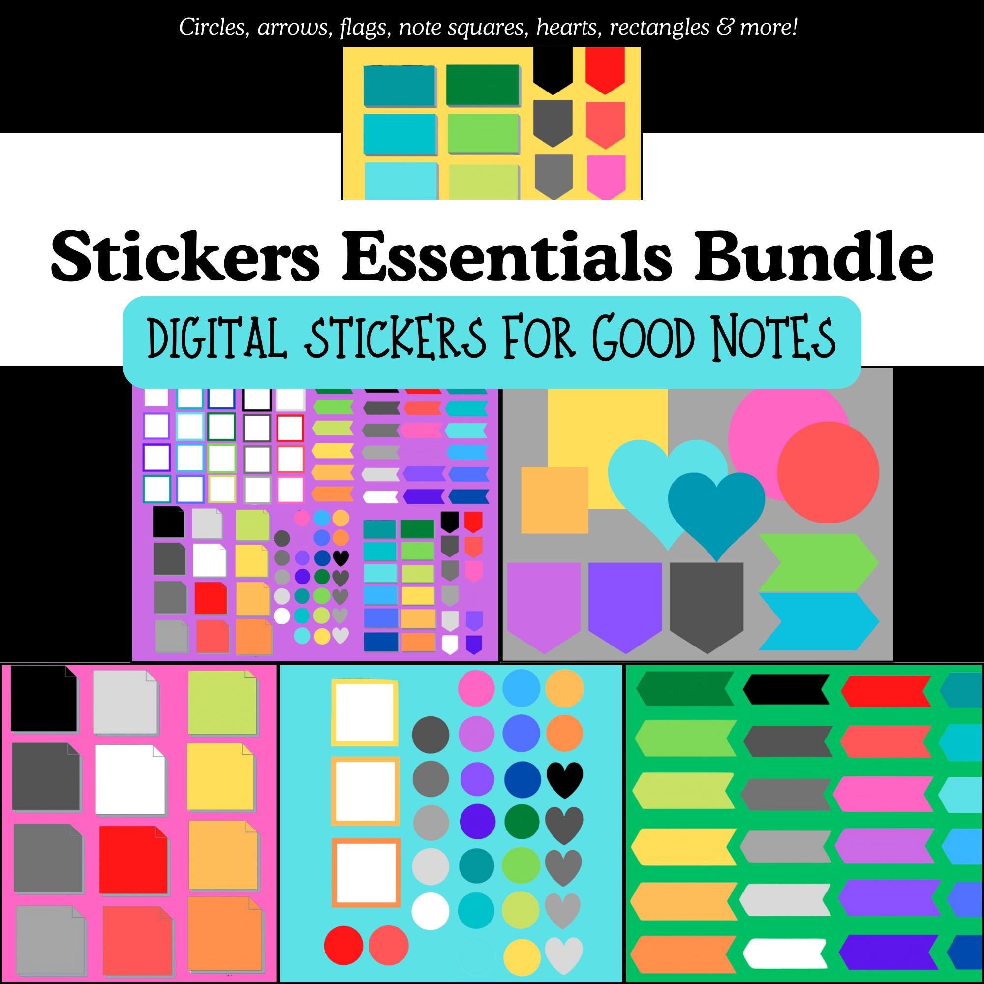 Goodnotes Essential Basic Shape Icon Stickers, Pre-cropped, Mom Digital ...