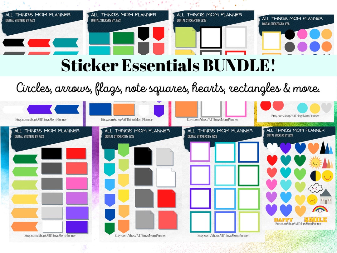 Goodnotes Essential Basic Shape Icon Stickers Pre-cropped - Etsy