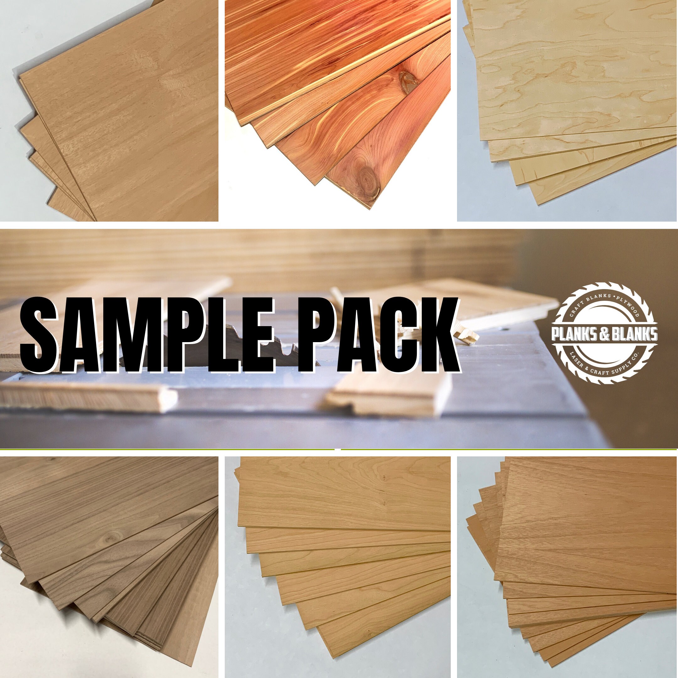 1/8 Inch Sample Pack 18 Sheets 3 Sheets Each of Walnut - Etsy