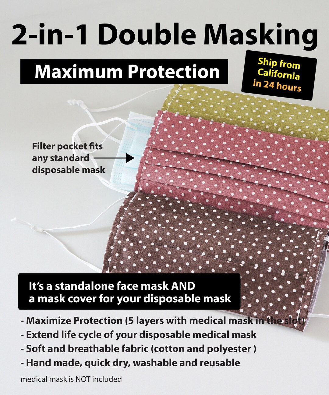 Double Masking - Max. Protection 2-in-1 Mask – Face Mask With Filter ...