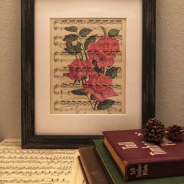 Sheet Music Rose - Etsy