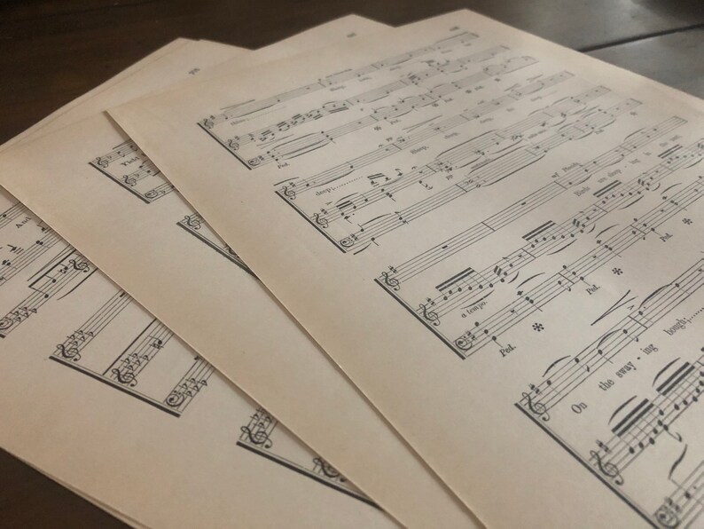Antique 1898 Sheet Music Page Bundles Glossy Sheet Music - Etsy