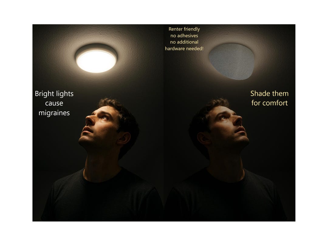 Quarter Dome - 3d Printed Recessed Light Deflector Shade - Glare ...